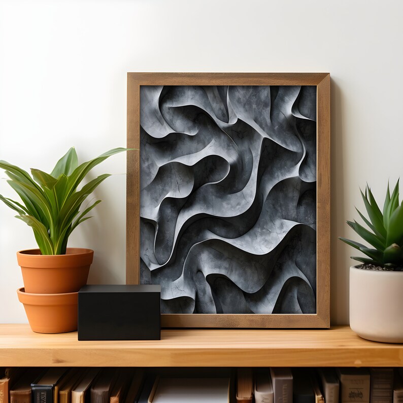 Digital Printable Parametric Contemporary Modern Wall Art Parametric ...