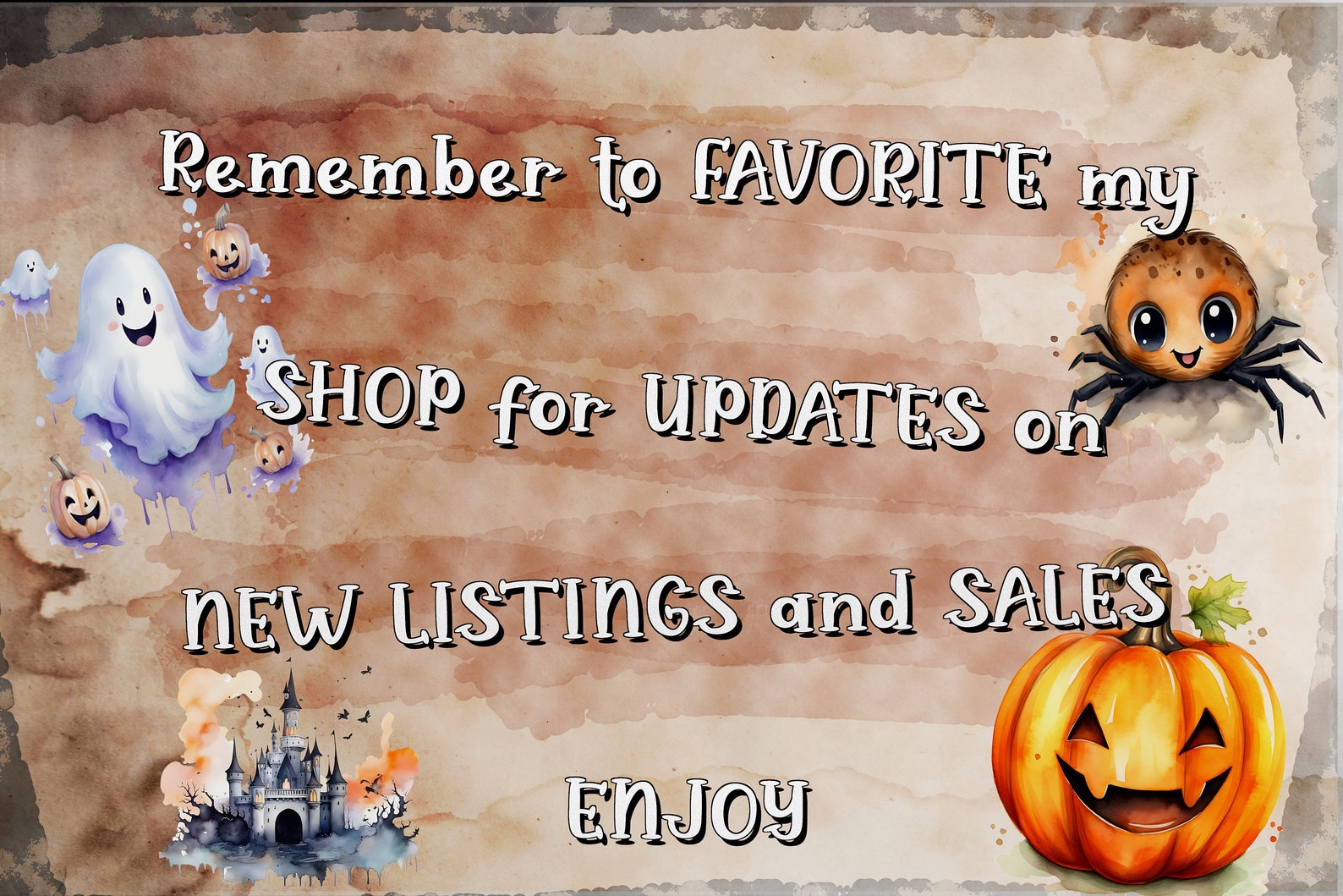 Watercolor Halloween Clipart, Ghost, Spider, Vampire (SVG PNG) - Etsy