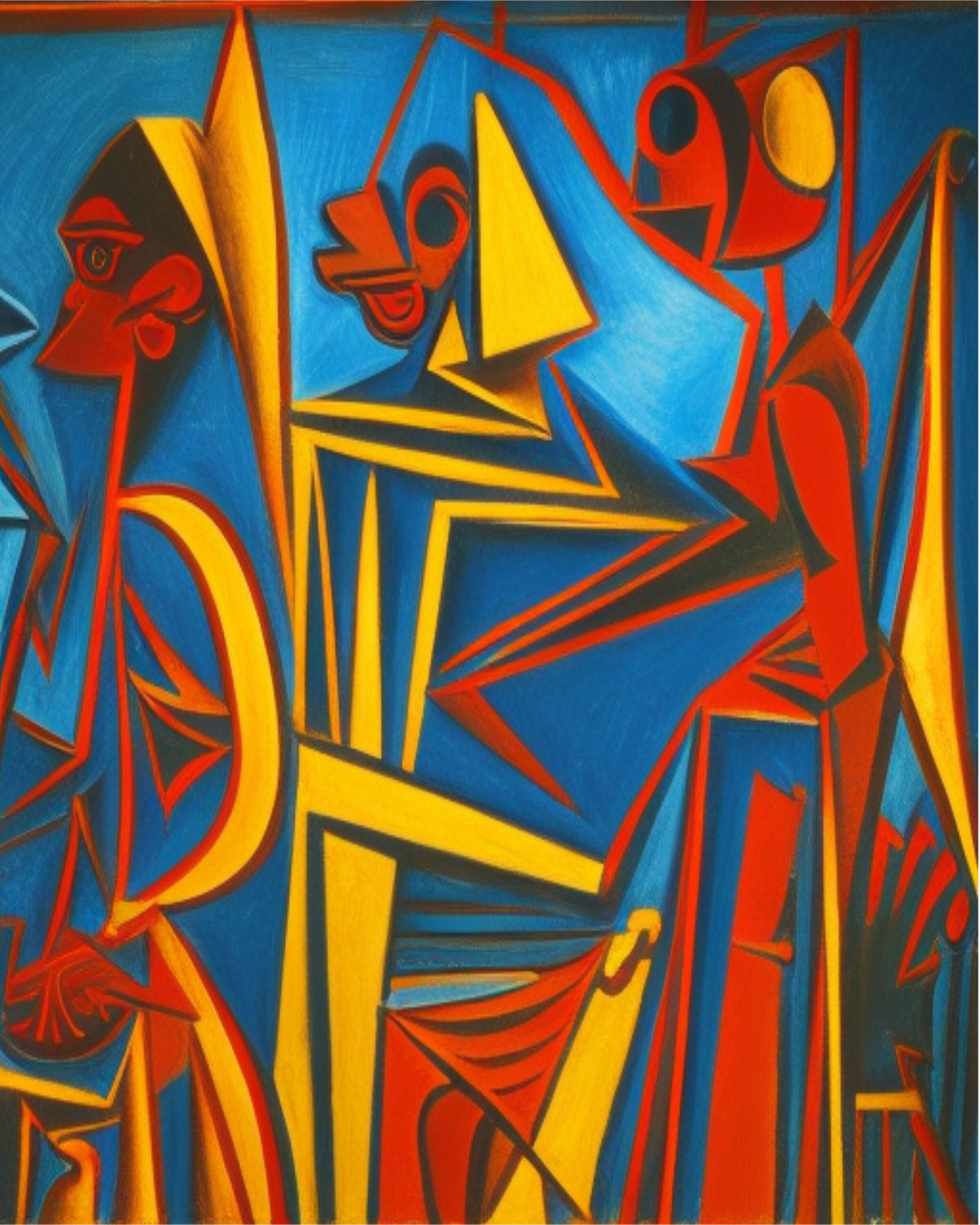Tryptic Wall Art, Picasso Wall Art, Mid Century Art Print, Tryptic ...