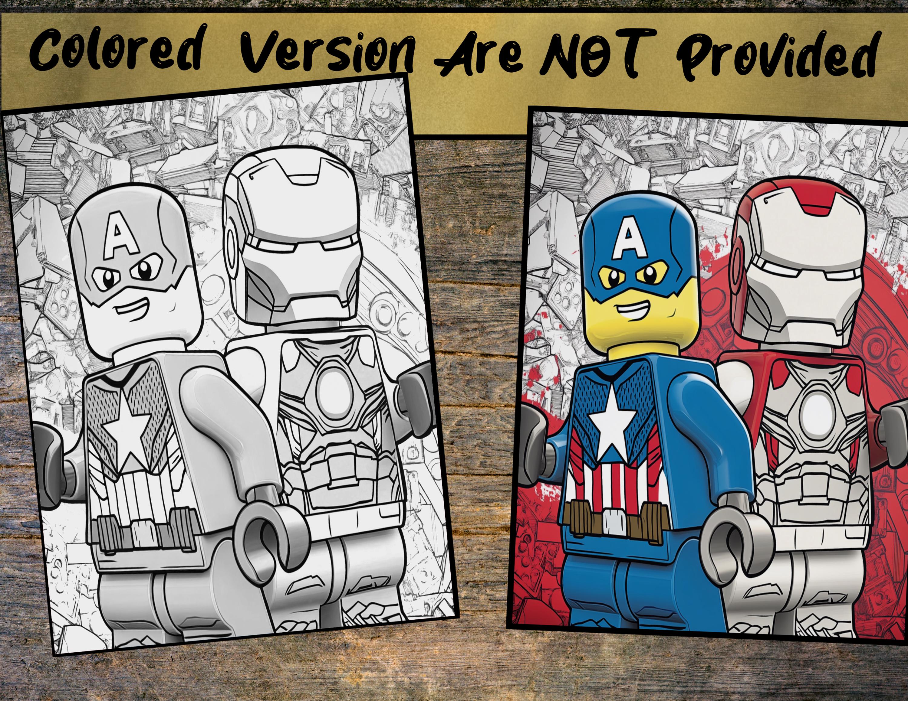 LEGO Marvel Avengers Coloring Book (PDF Pattern) - Etsy