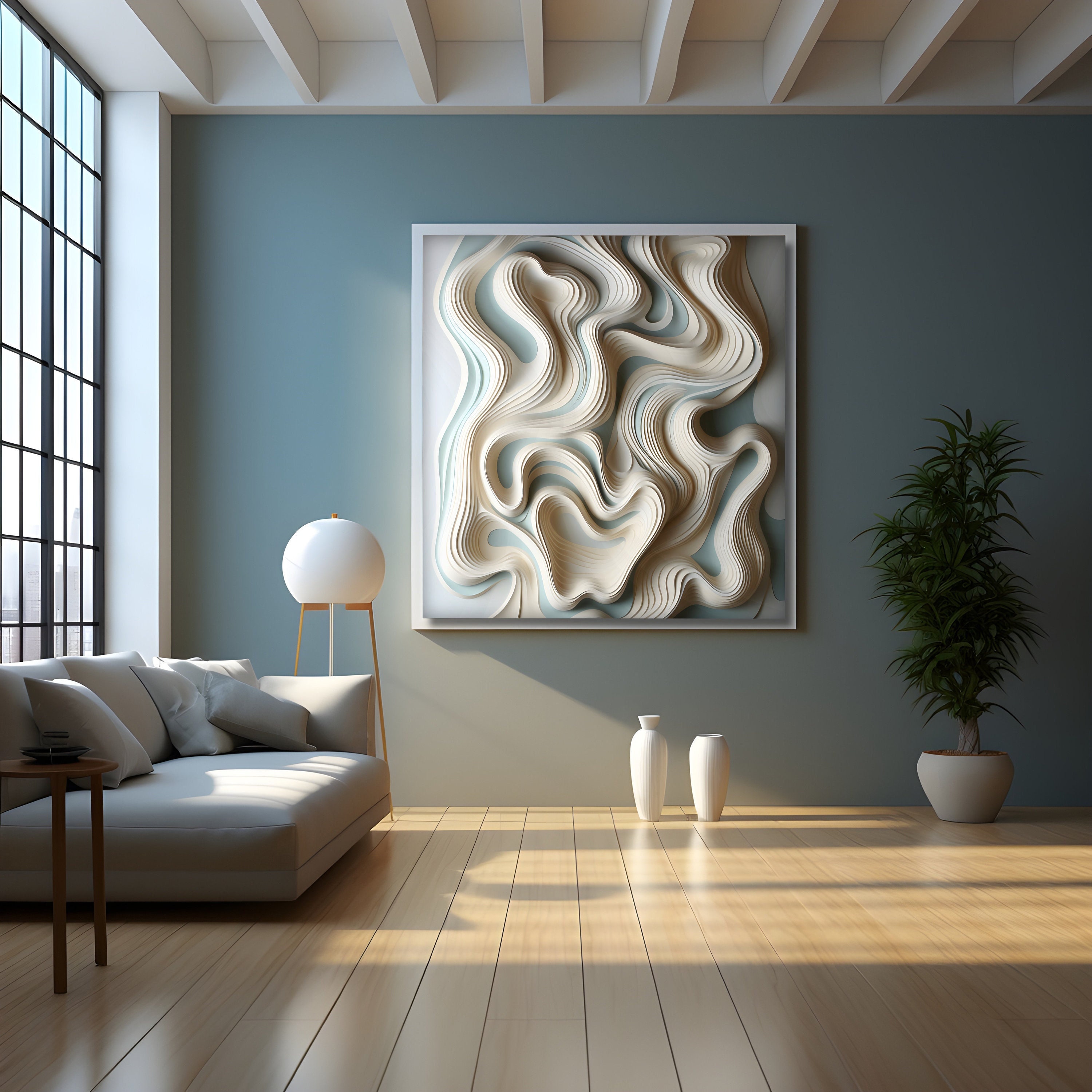 Digital Printable Parametric Contemporary Modern Wall Art Parametric ...