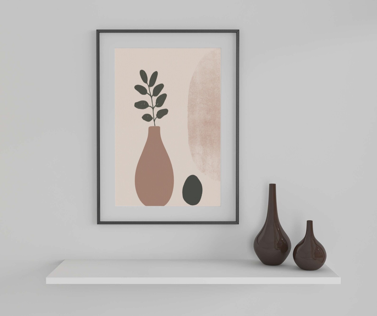 Abstract Boho Wall Art, Mid Century Modern Boho Art Print, Boho Digital ...