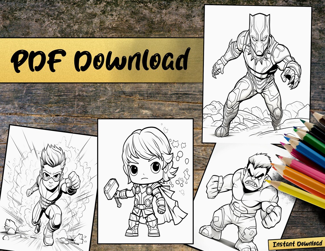 Comics Coloring Book,superhero Coloring, Marvel Superhero Coloring ...