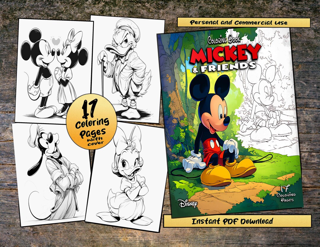 Mickey & Friends Disney Coloring Pages for Kids Mickey Mouse Coloring ...