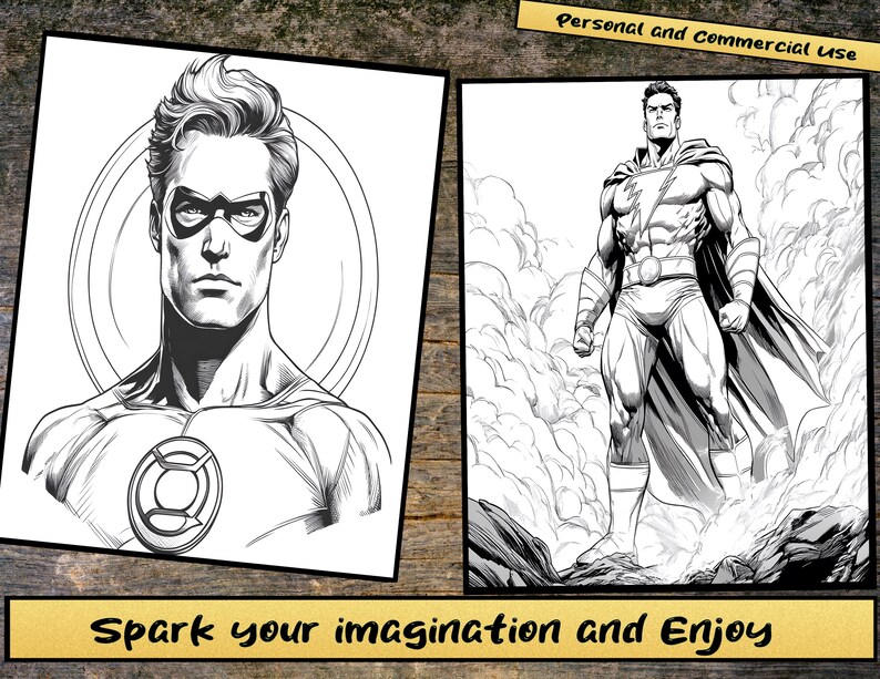 DC Comics Superhero Coloring Book: Printable PDF (28 Pages) - Etsy