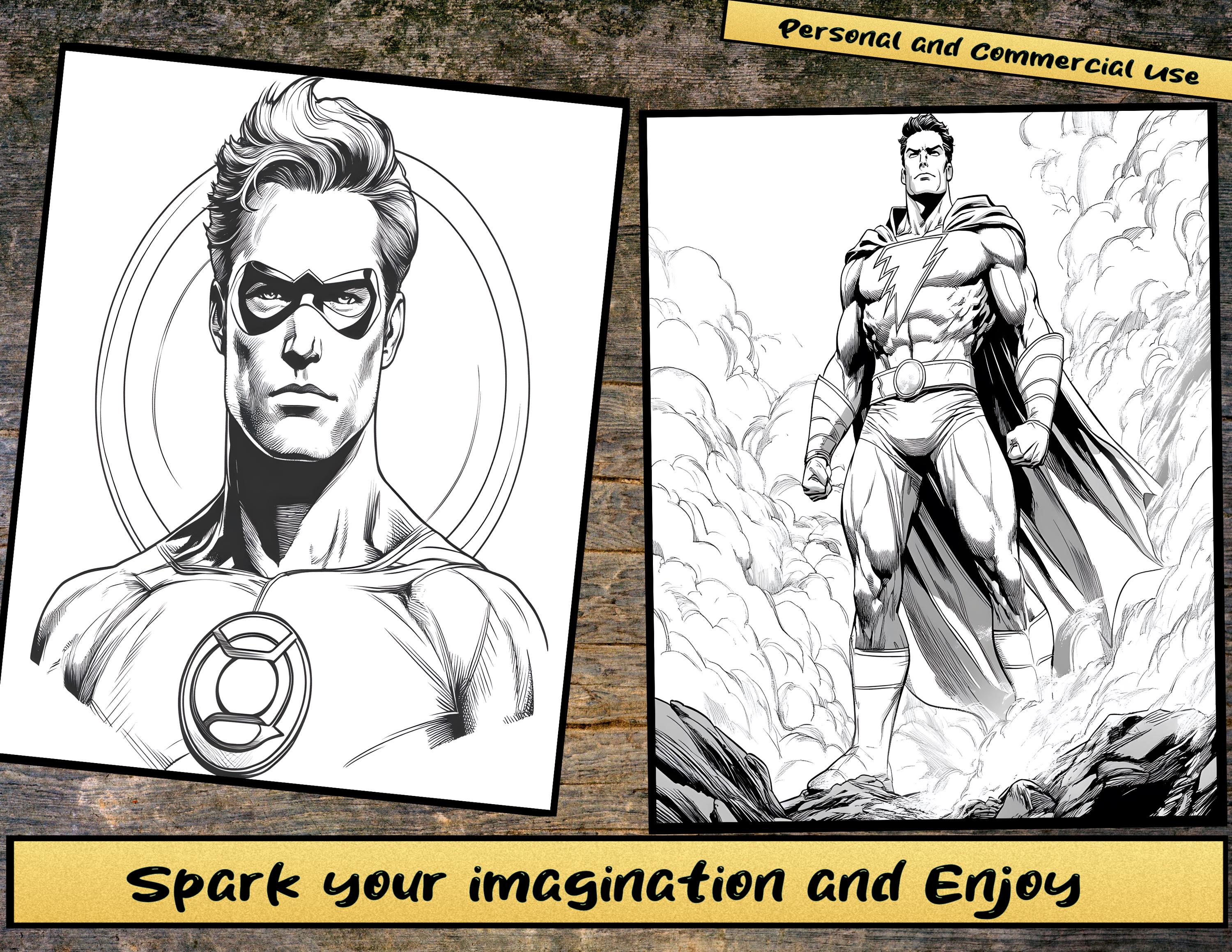 DC Comics Superhero Coloring Book: Printable PDF (28 Pages) - Etsy
