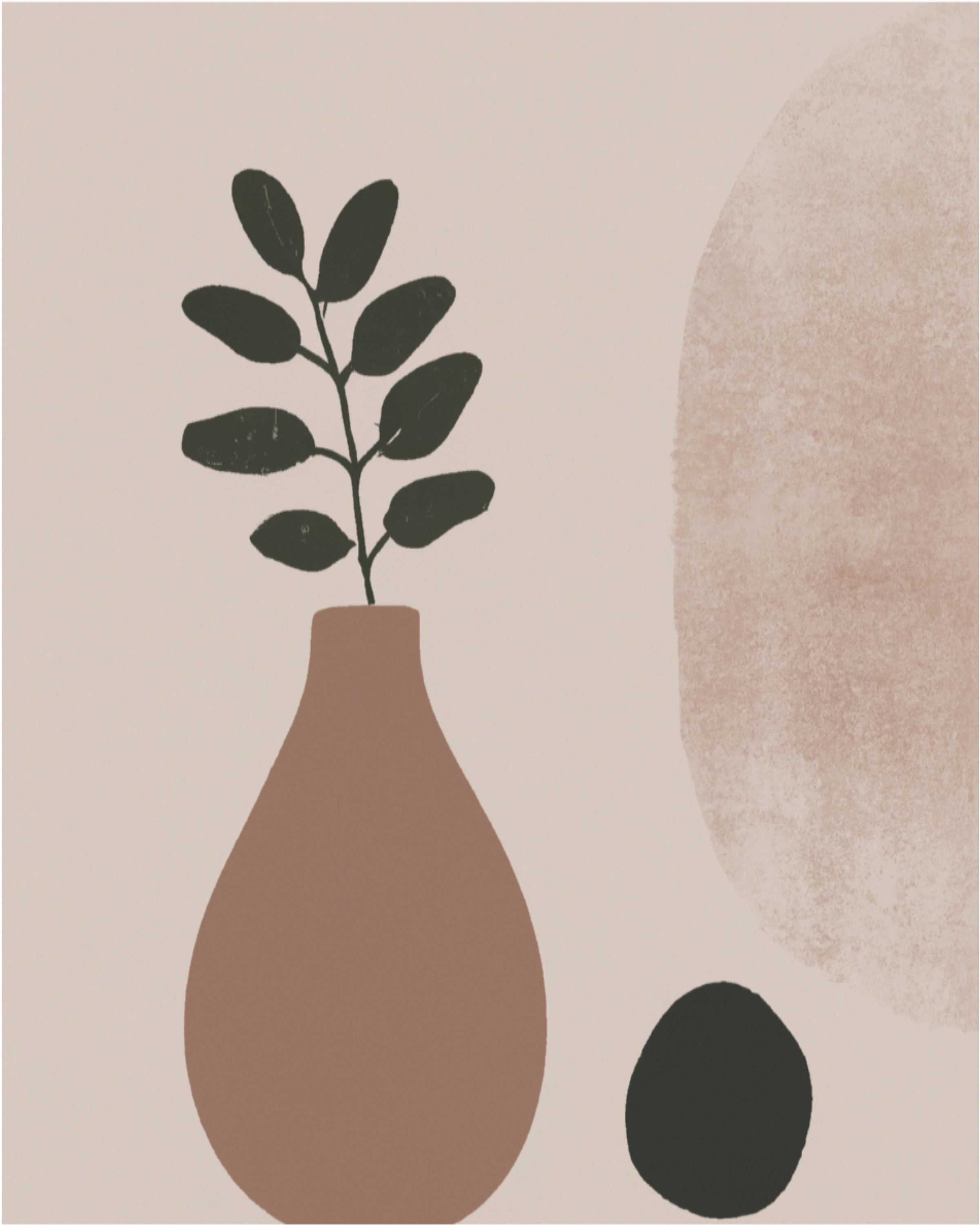Abstract Boho Wall Art Mid Century Modern Boho Art Print Boho Digital