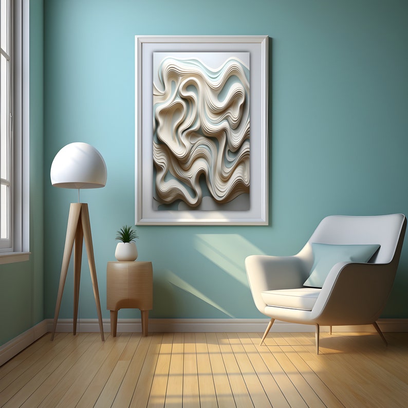 Digital Printable Parametric Contemporary Modern Wall Art Parametric ...