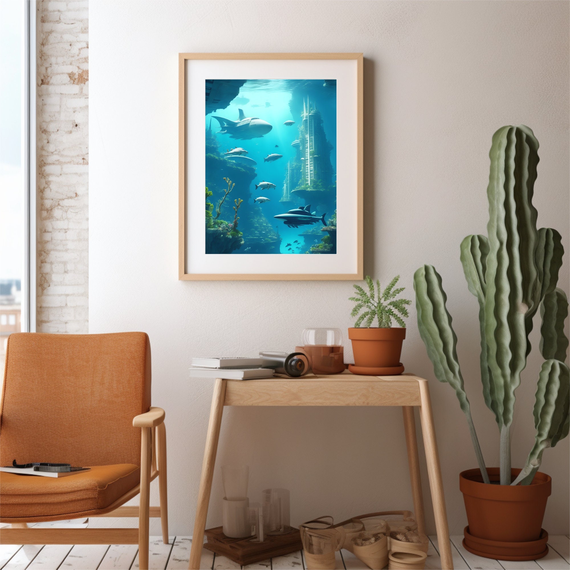 Sea Life Wall Art Underwater Art Print Ocean Sea Wall Print Underwater ...