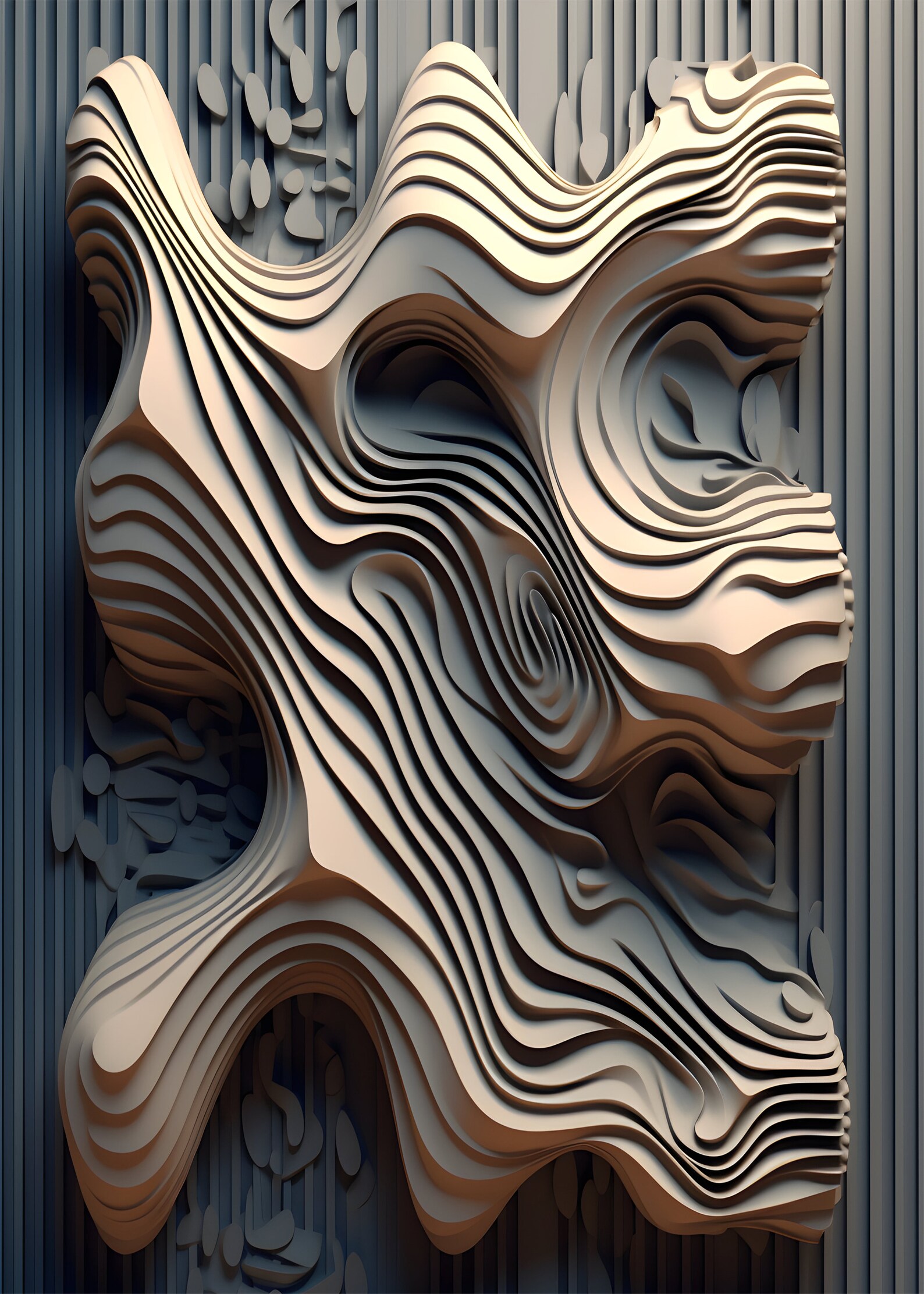 Parametric Wall Art, Therapist Office Decor, Abstract Art, Minimalist ...