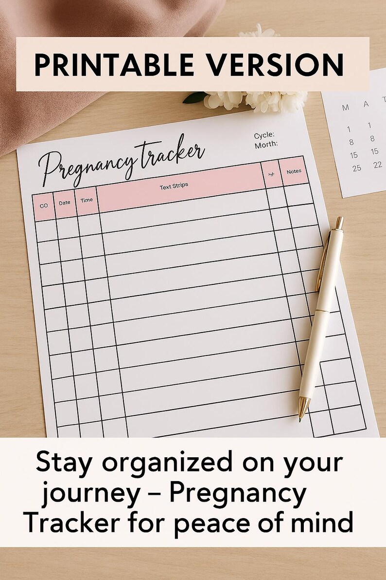Pregnancy & Ovulation Tracker Printable, Fertility Planner (PDF) - Etsy
