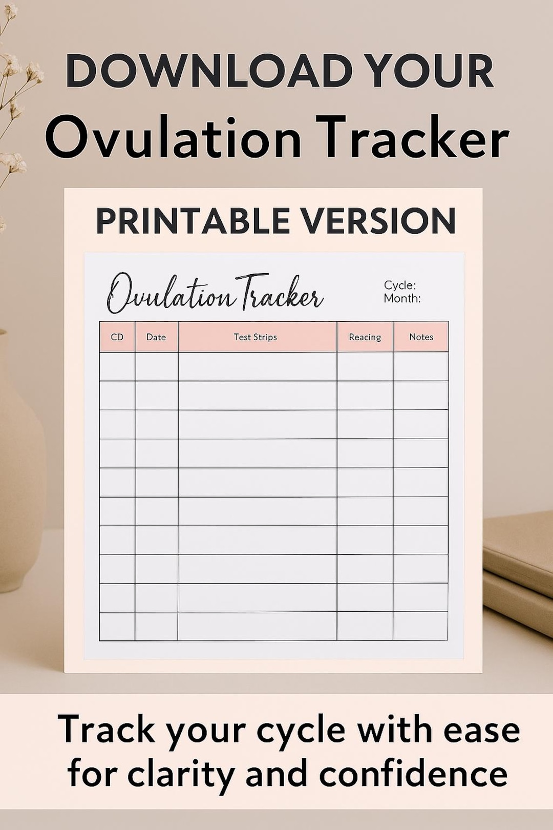 Ovulation Pregnancy Test Tracker, Fertility Planner (PDF) - Etsy