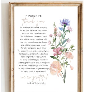 End of Year Teacher's Day Gift, Printable Teacher Appreciation Art ...