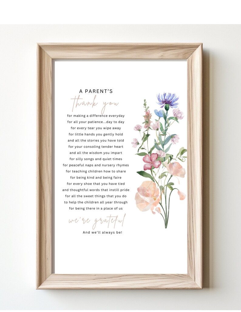 End of Year Teacher's Day Gift, Printable Teacher Appreciation Art ...