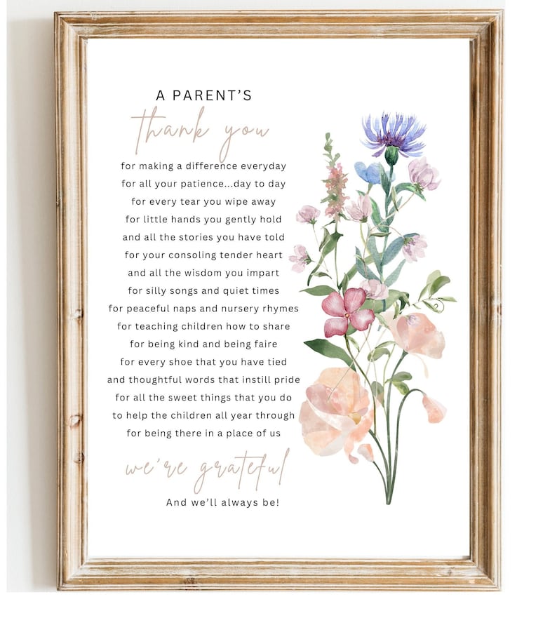 End of Year Teacher's Day Gift, Printable Teacher Appreciation Art ...