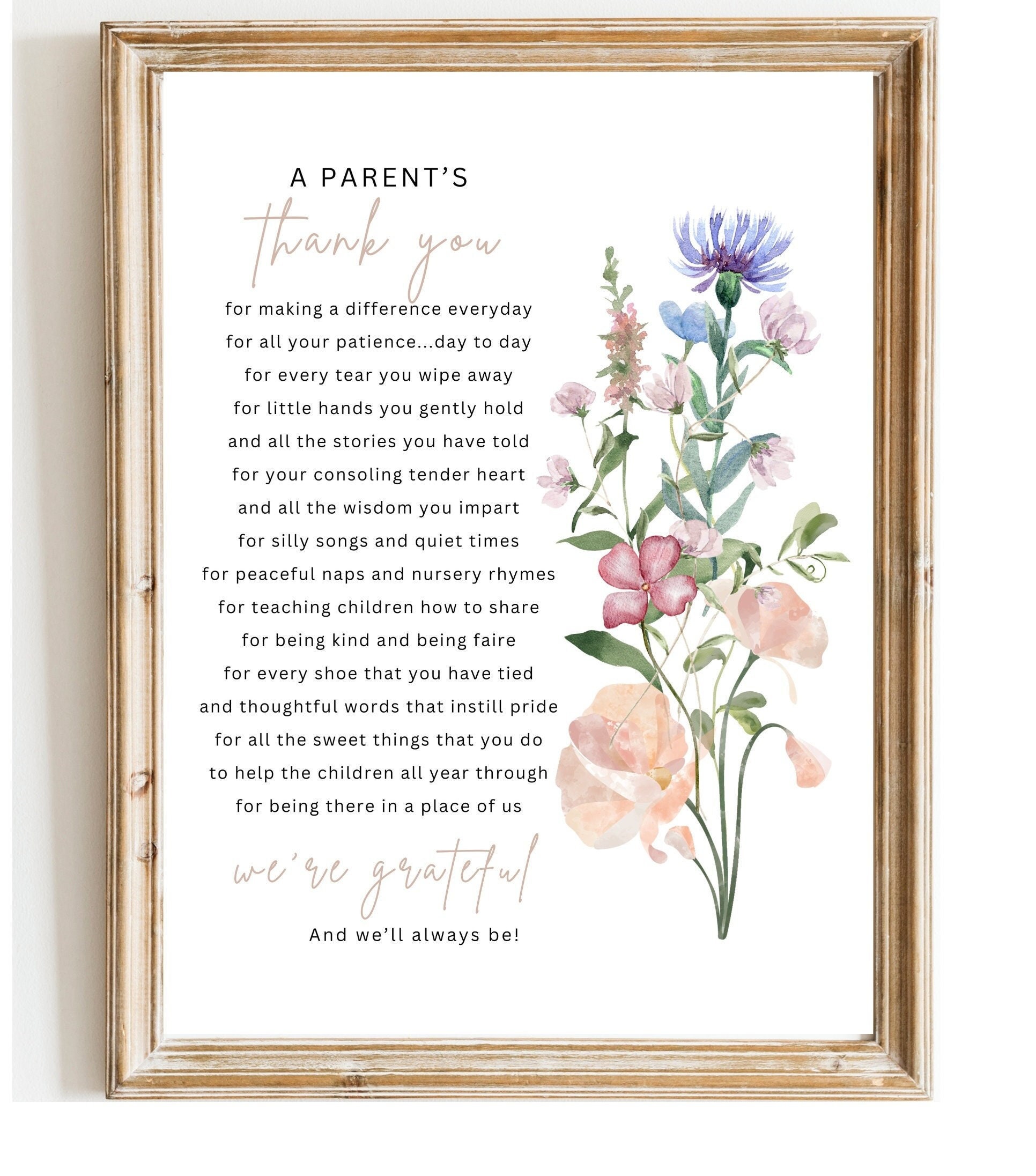 End of Year Teacher's Day Gift, Printable Teacher Appreciation Art ...