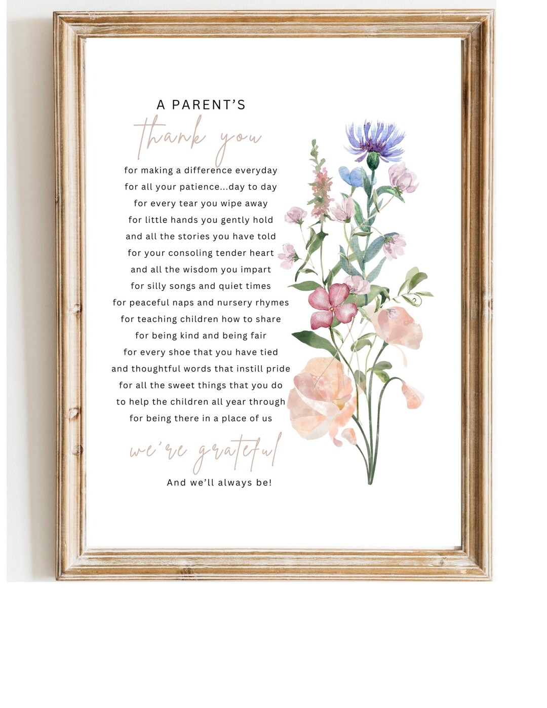 End of Year Teacher's Day Gift, Printable Teacher Appreciation Art ...