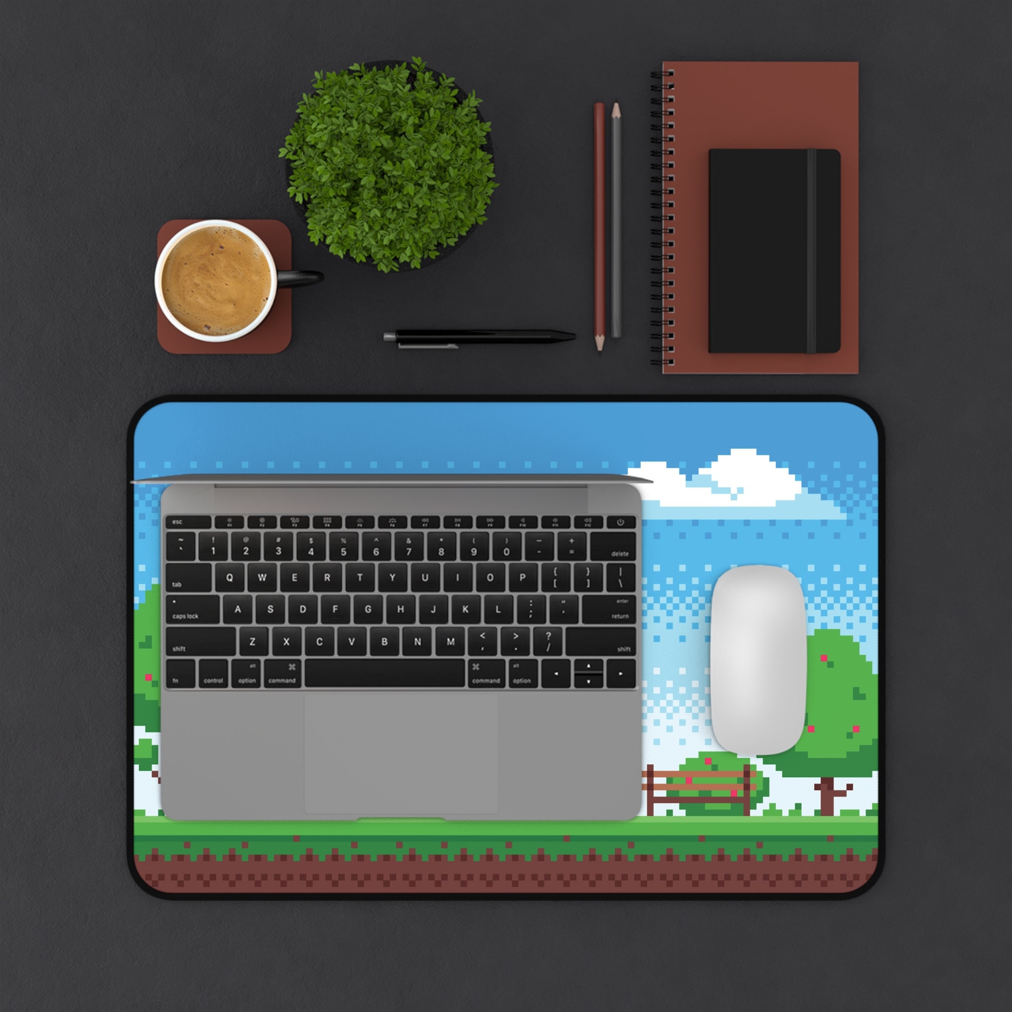 Retro Pixel Park Desk Mat High Precision, Non-slip Enhance Your ...