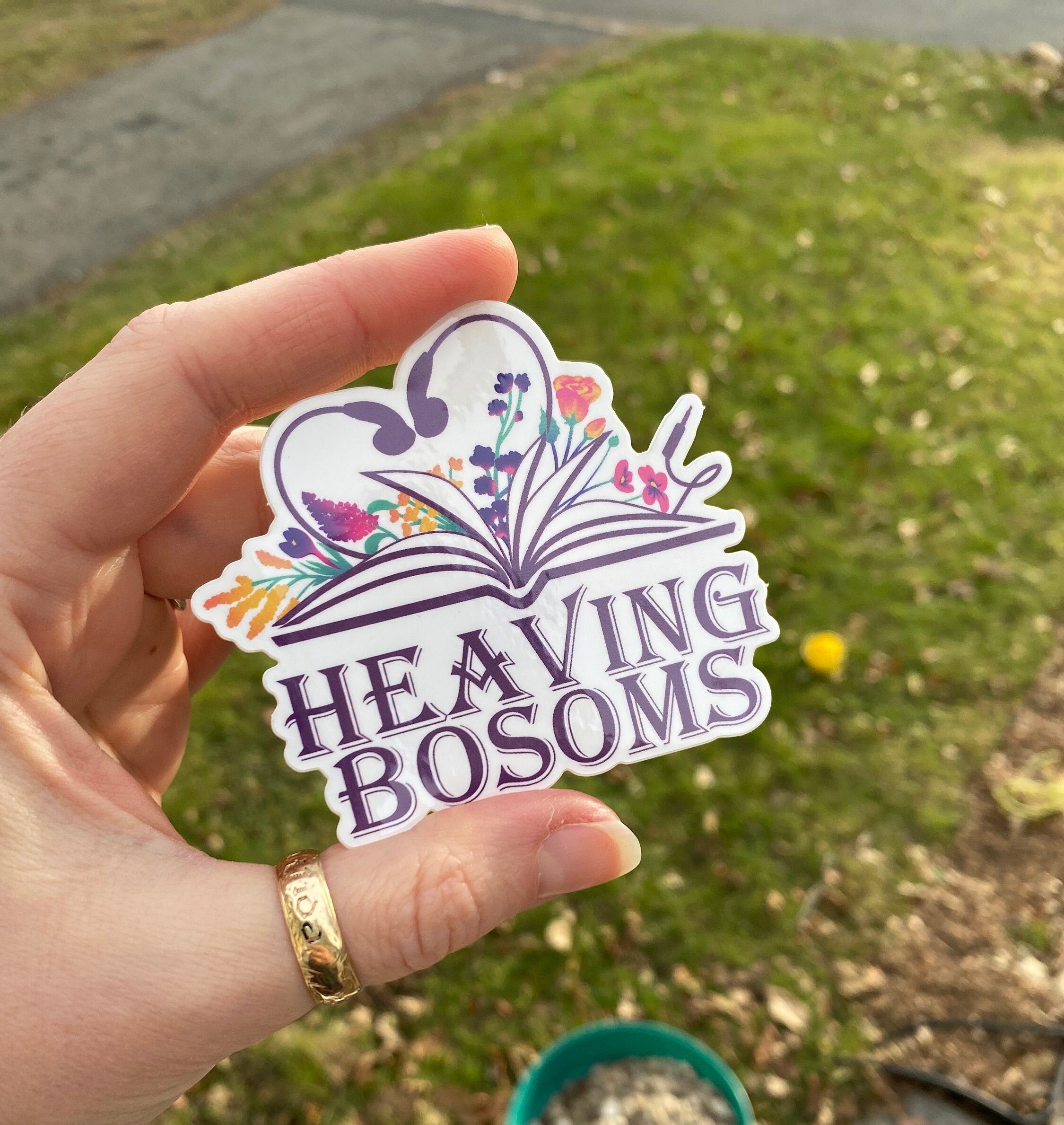 Heaving Bosoms Logo Sticker Etsy