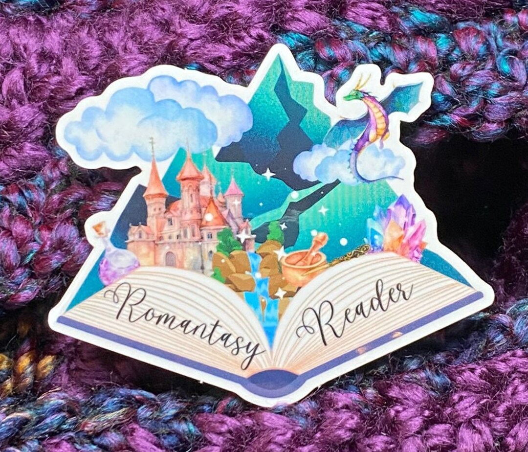 Romantasy Reader (fantasy Romance) Book Sticker - Etsy