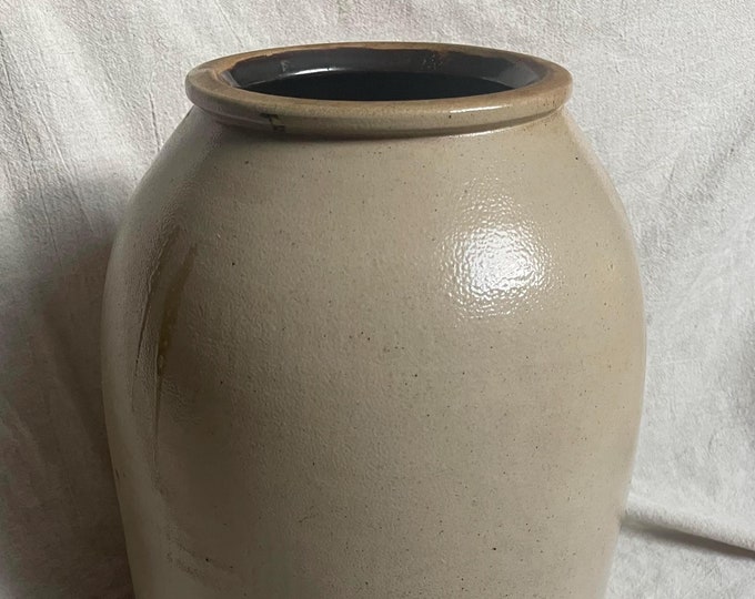 Extra Large Antique Stoneware Crock | Early Salt Glaze Pottery ...