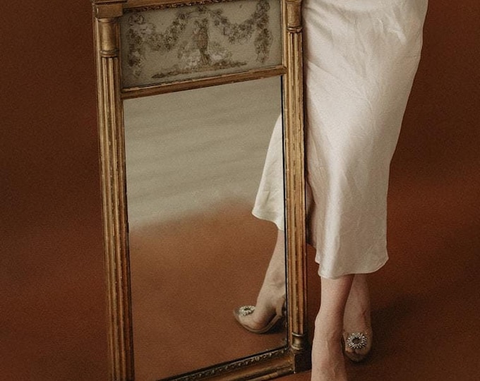 Antique Giltwood Mirror | Ornate 19th Century Federal Mirror With Glass ...