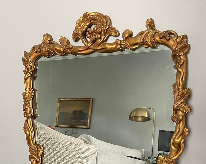 Large Carved Wall Mirror Oak Leaf Acorn Motif the Garnet Collection ...