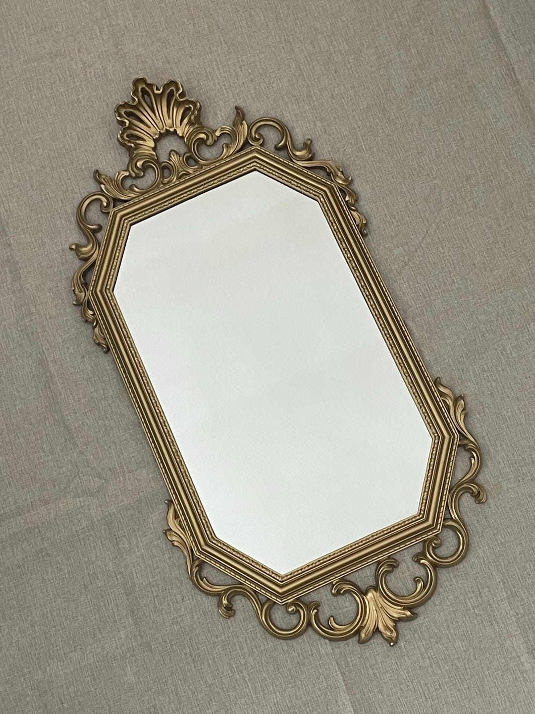 Vintage Syroco Mirror | Gold Frame Mid Century Mirror - Etsy