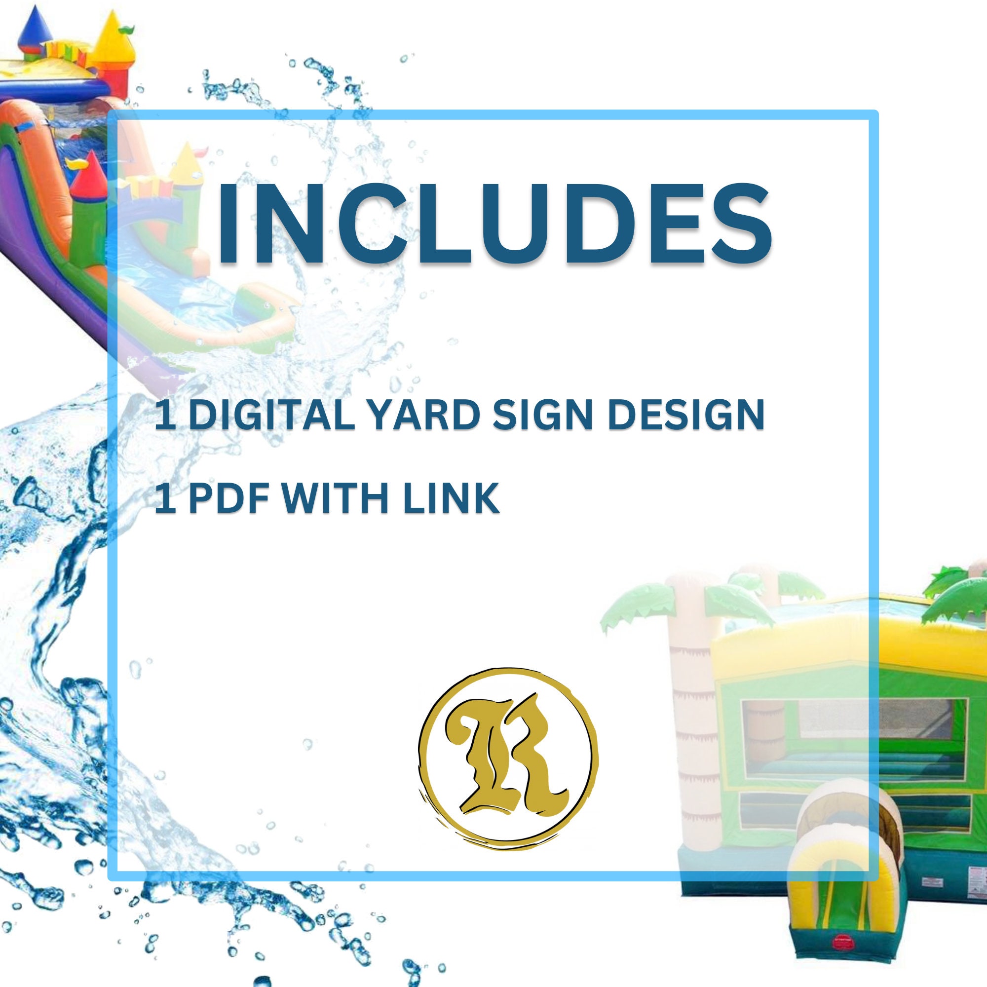 Bouncy House Yard Sign Bouncy Castle Rental Kids Bouncy - Etsy