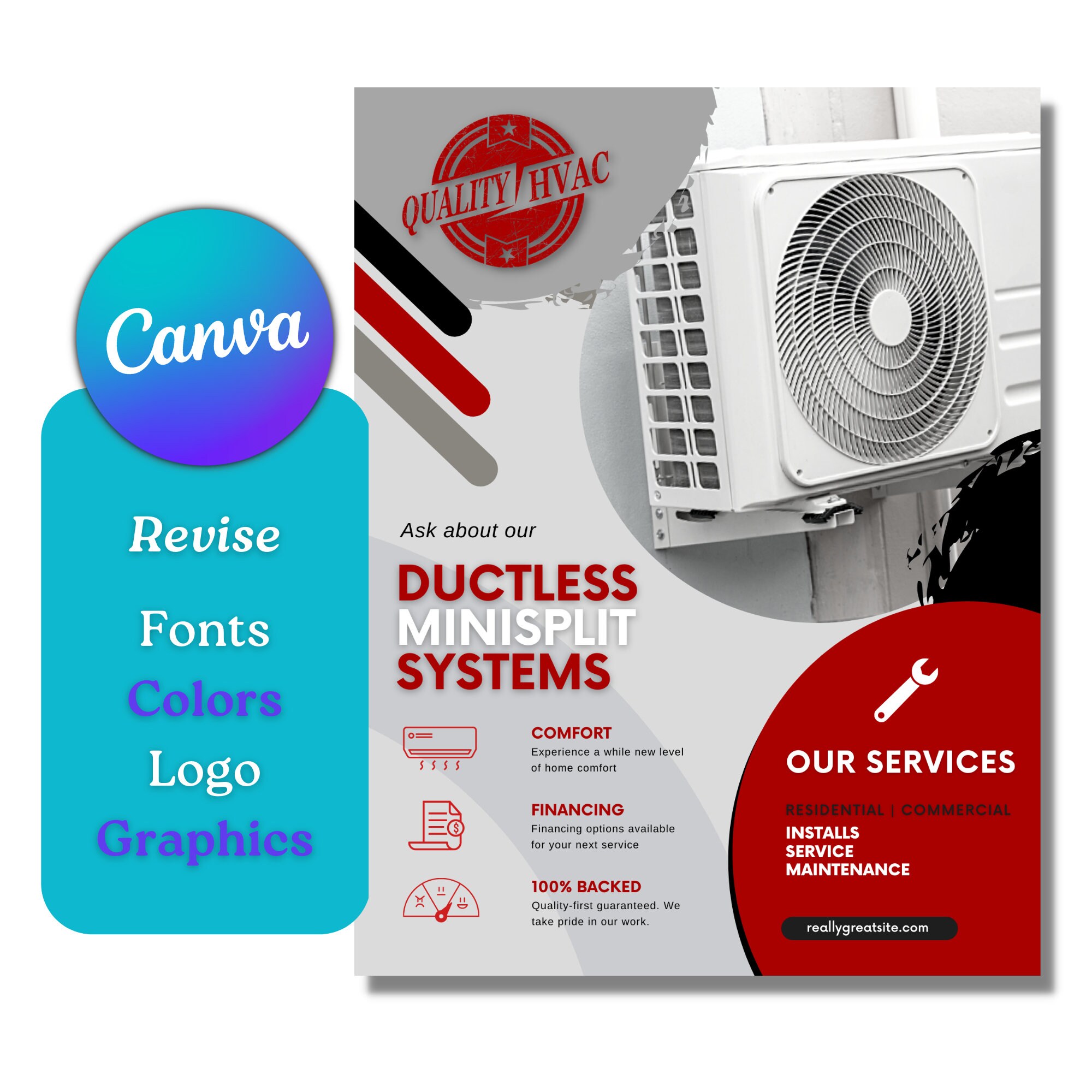 HVAC Flyer Template, Social Media Flyer, HVAC Flyers, Flyer Template ...