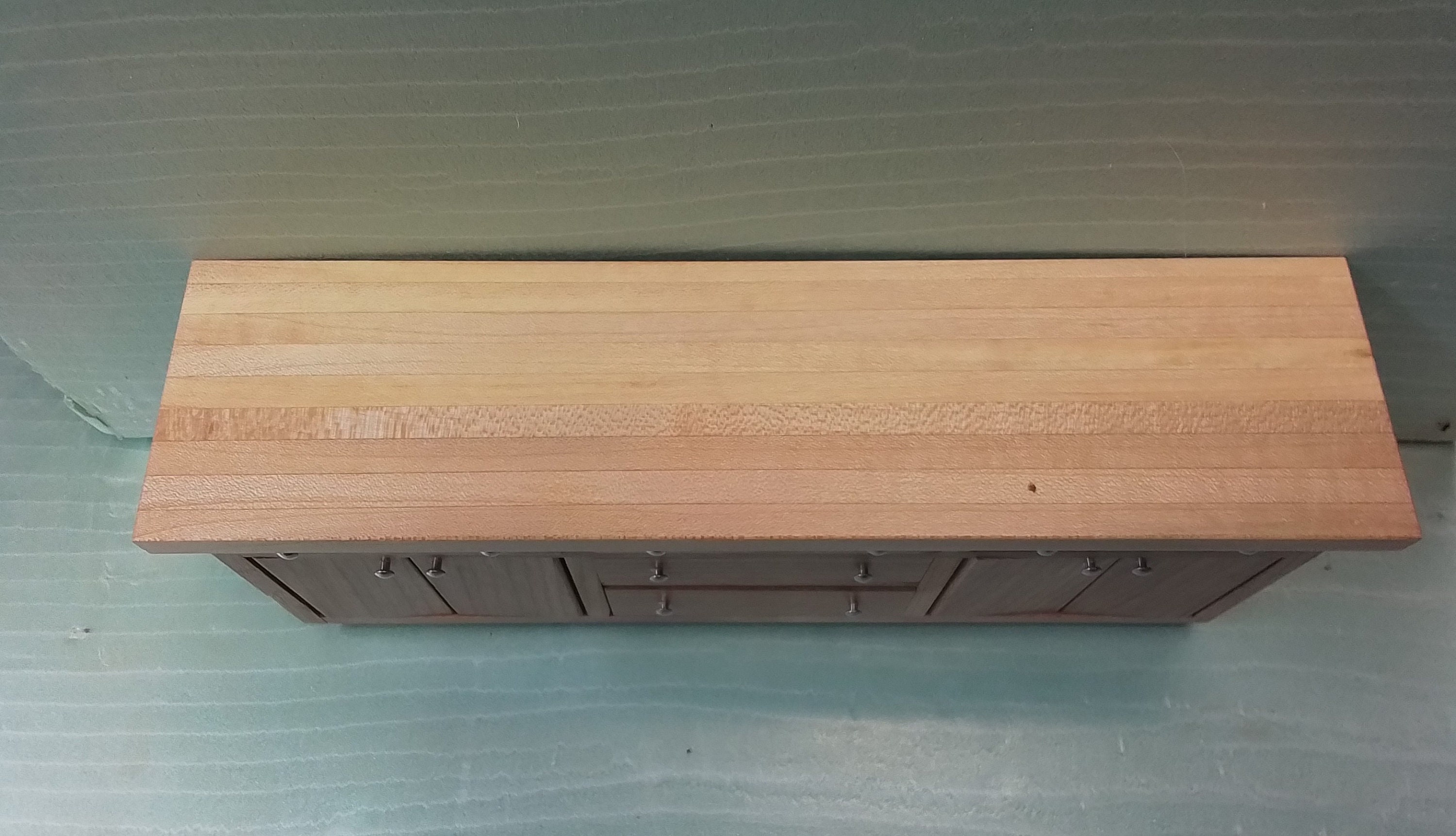 Doll House Miniature 1:12 Scale, Laminate Maple Strip butcher Block ...