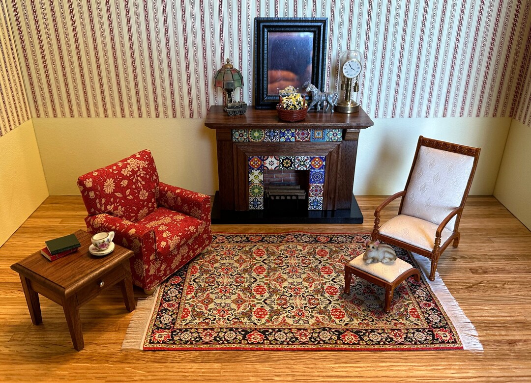 Miniature 1:12th Scale Mosaic Tile Fireplace. Nicely Design Fireplace ...