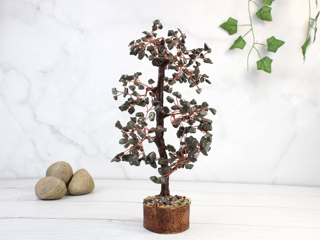 Green Jade Crystal Tree, Gemstone Tree ,bonsai Tree of Life, Chakra ...