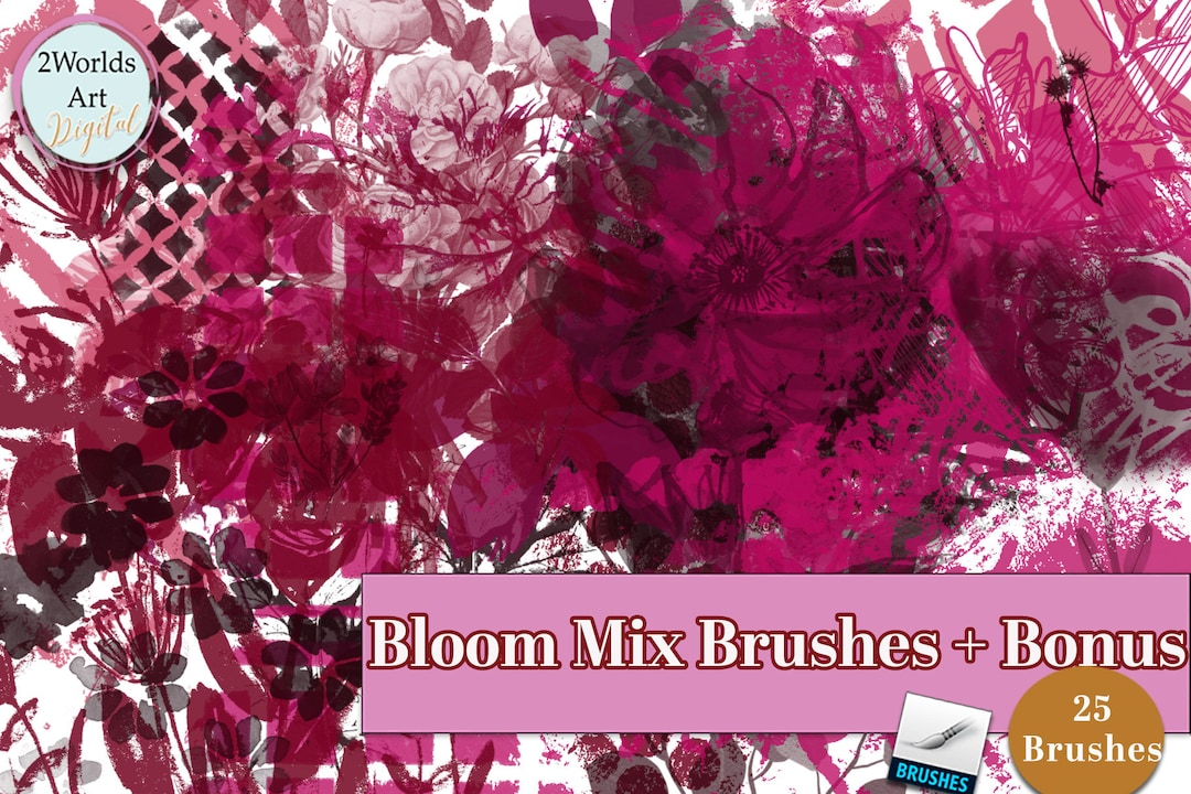 Bloom Photoshop Brushes Digital Scrapbooking Brushes Mixed - Etsy