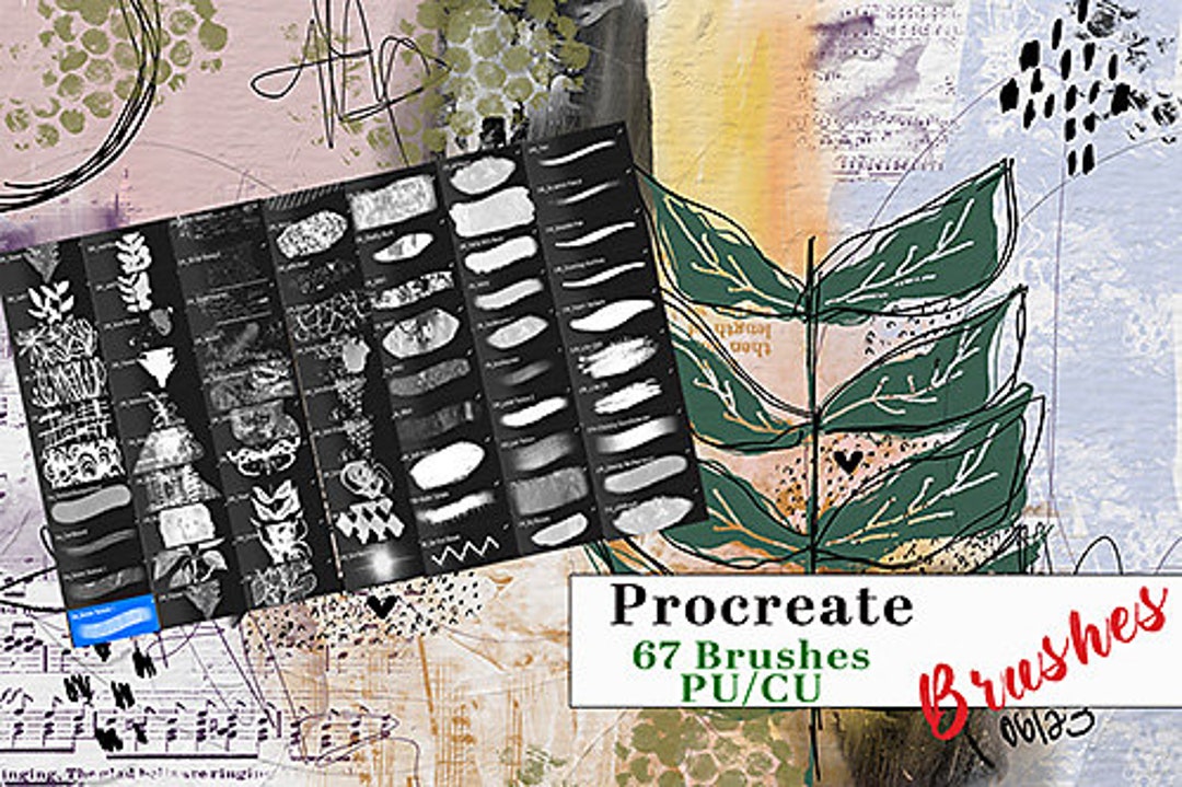 Mixed Media Art Journal Procreate Brushes Set 2 Digital Brushes Mixed ...