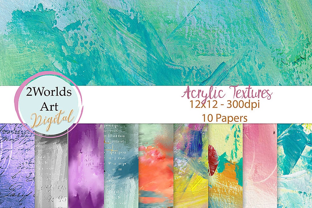 Digital Acrylic Texture Papers, Digital Papers, Acrylic Papers, Digital ...