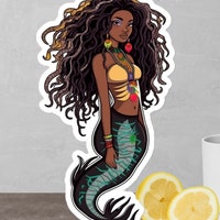 Black Skin Mermaid Clipart, Afro Mermaid PNG, Black Woman Clipart ...