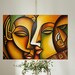 Eternal Embrace - Abstract Black Love Art | Loving Black Couple Canvas ...