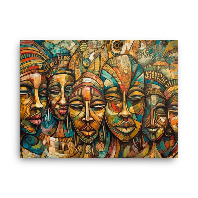 African Masks Canvas Print, Ethnic Gallery Wall Art - Etsy