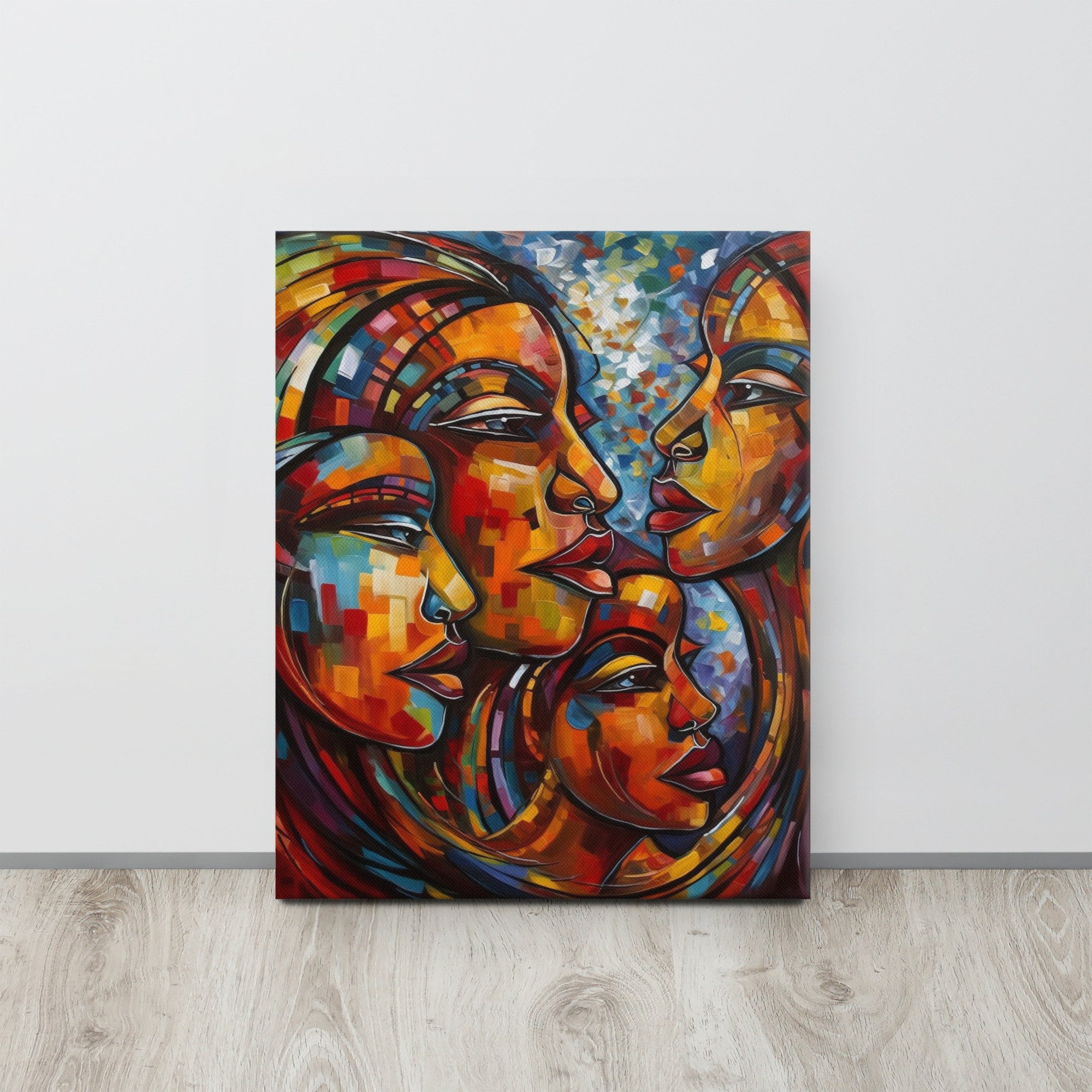 African Faces on Canvas II Abstract African Art Colorful - Etsy