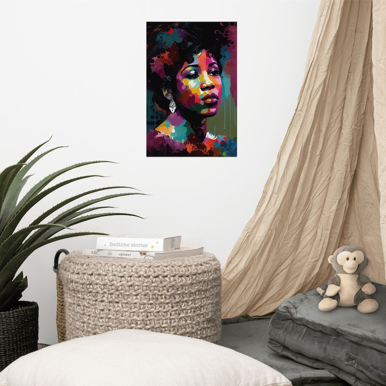 Aretha Franklin Music Legend, Printable Poster up to 16x20, Digital Art ...