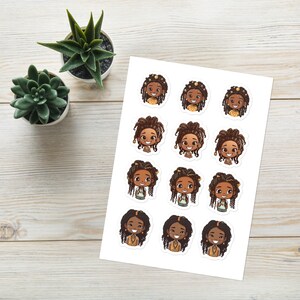 12 Black Girl Stickers, Pack I, African American Stickers, Black Girl ...