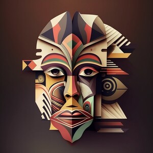 Digital African Masks (4 Qty) - Download, Printable Wall Art, Digital ...