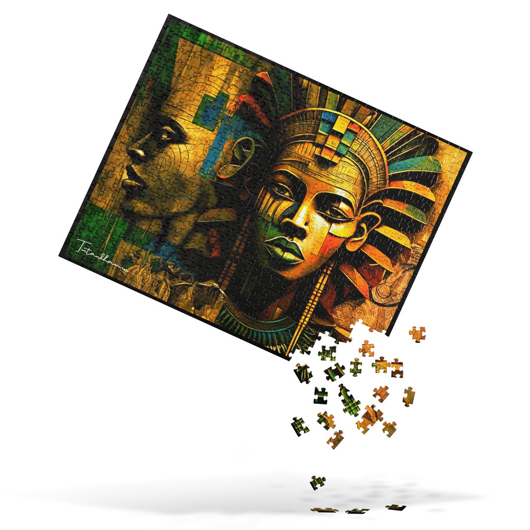 Tutankhamen, African Pharaoh of Egypt, 520 Piece Jigsaw Puzzle, Wall ...