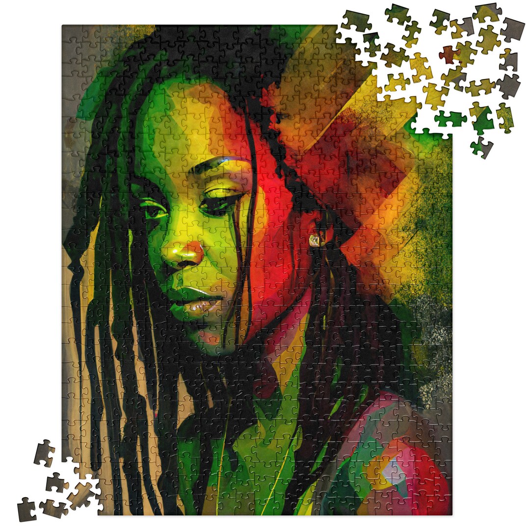 Rastagirl Chant 520pc Puzzle, African Art Puzzles, Puzzle Art Date ...