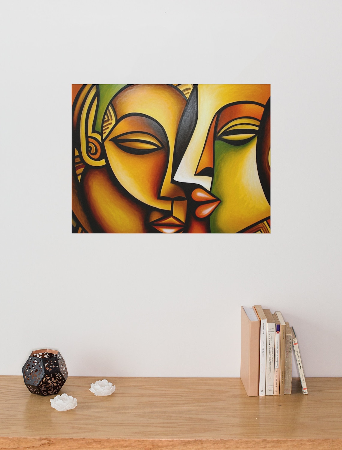 Eternal Embrace - Abstract Black Love Art | Loving Black Couple Canvas ...