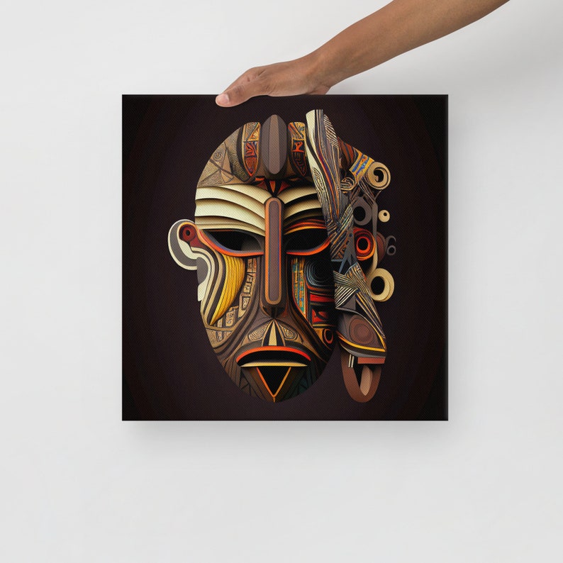 African Tribal Mask Art, Colorful Abstract Design (digital Download) - Etsy