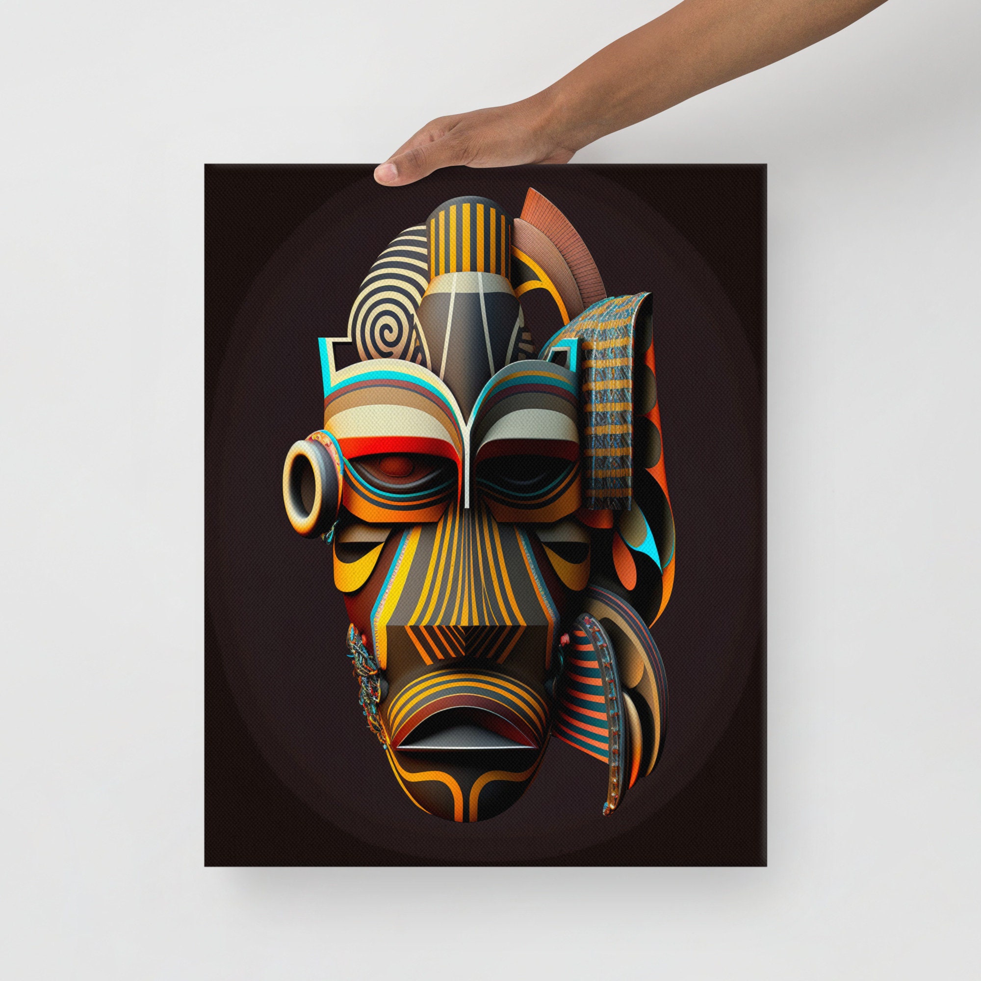 African Ceremonial Mask VI, Hi-res Instant Digital Download 300dpi ...