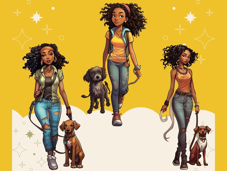 Loveable Black Dog Mom Clipart Instant Digital Download - Etsy