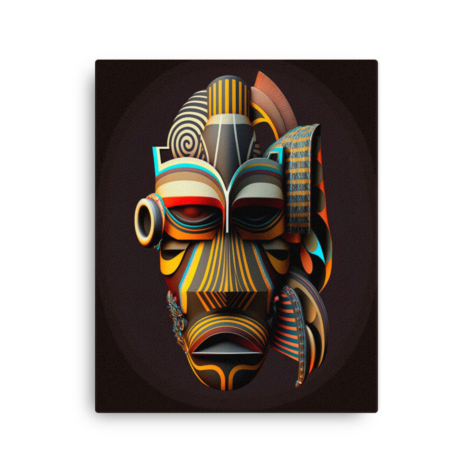 Colorful African Mask Art, Abstract Tribal Decor (digital Download) - Etsy